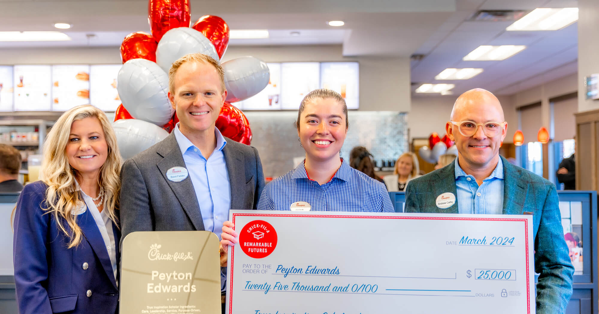 Chick-fil-A CEO Surprises Regent Student with $25,000 Scholarship